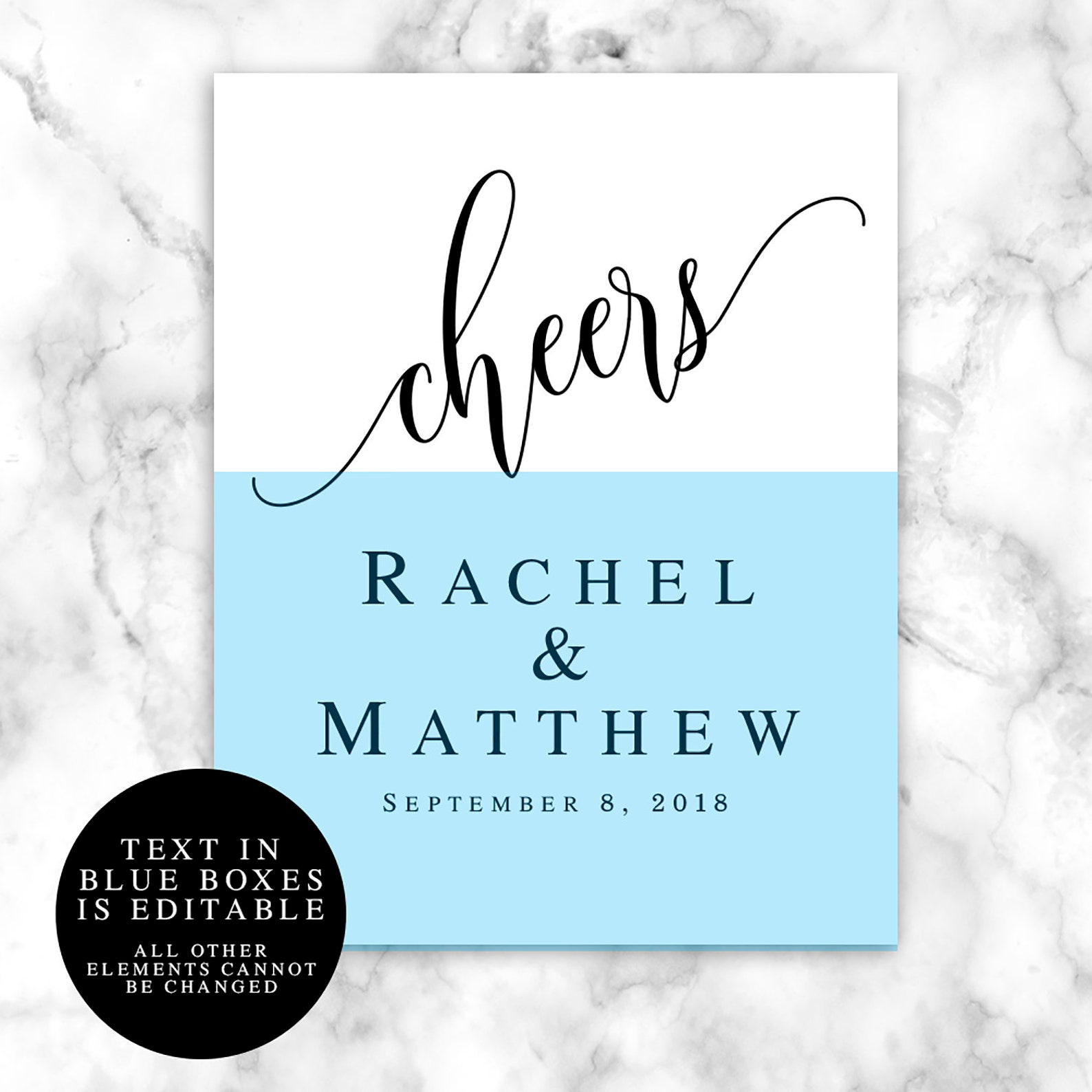Cheers Wine Label Wedding Template Printable Wedding Wine Label ...