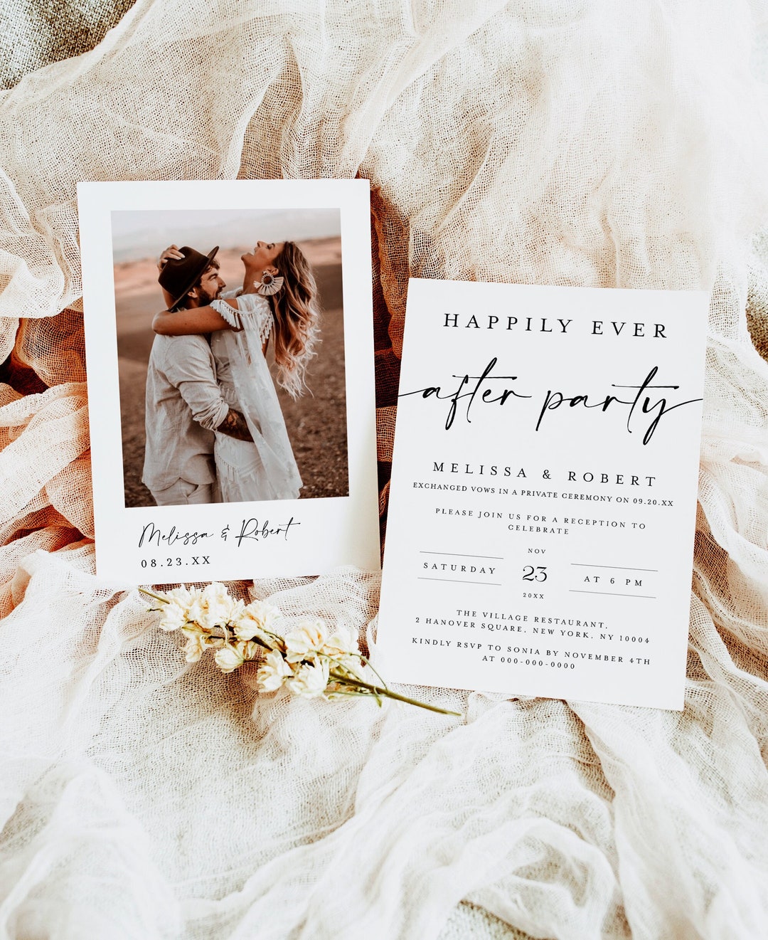 Photo Wedding Reception Party Invitation Template, Templett, With ...