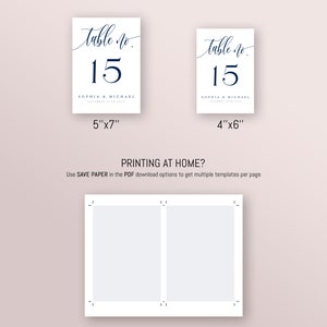 Table Numbers Navy Elegant Table Numbers 1-40 Modern Table Numbers ...
