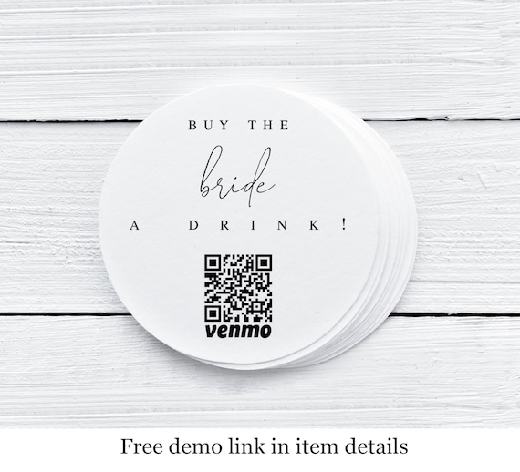 Printable Bachelorette Sticker Buy the Bride A Drink Venmo - Etsy