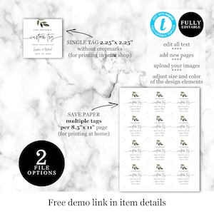Instant Download Custom Tags Template, DIY Personalized, Fully Editable ...