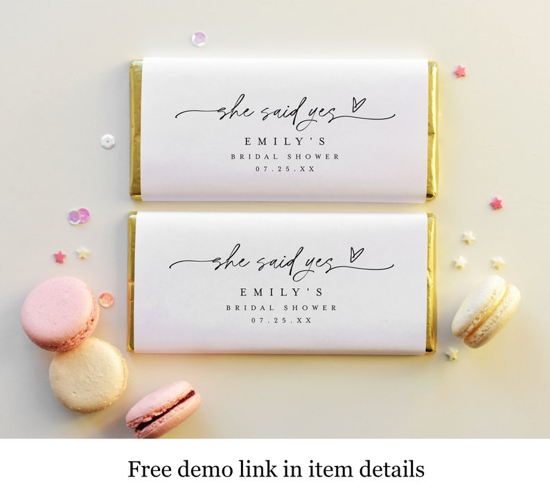 Printable Chocolate Wrapper Template Fully Editable - Etsy