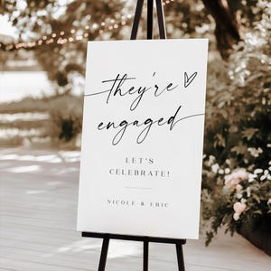 Engagement Sign, Editable Engagement Party Welcome Sign Template ...