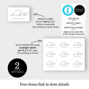 Custom Candle Label Template, Printable Sticker, Fully Editable, Edit ...