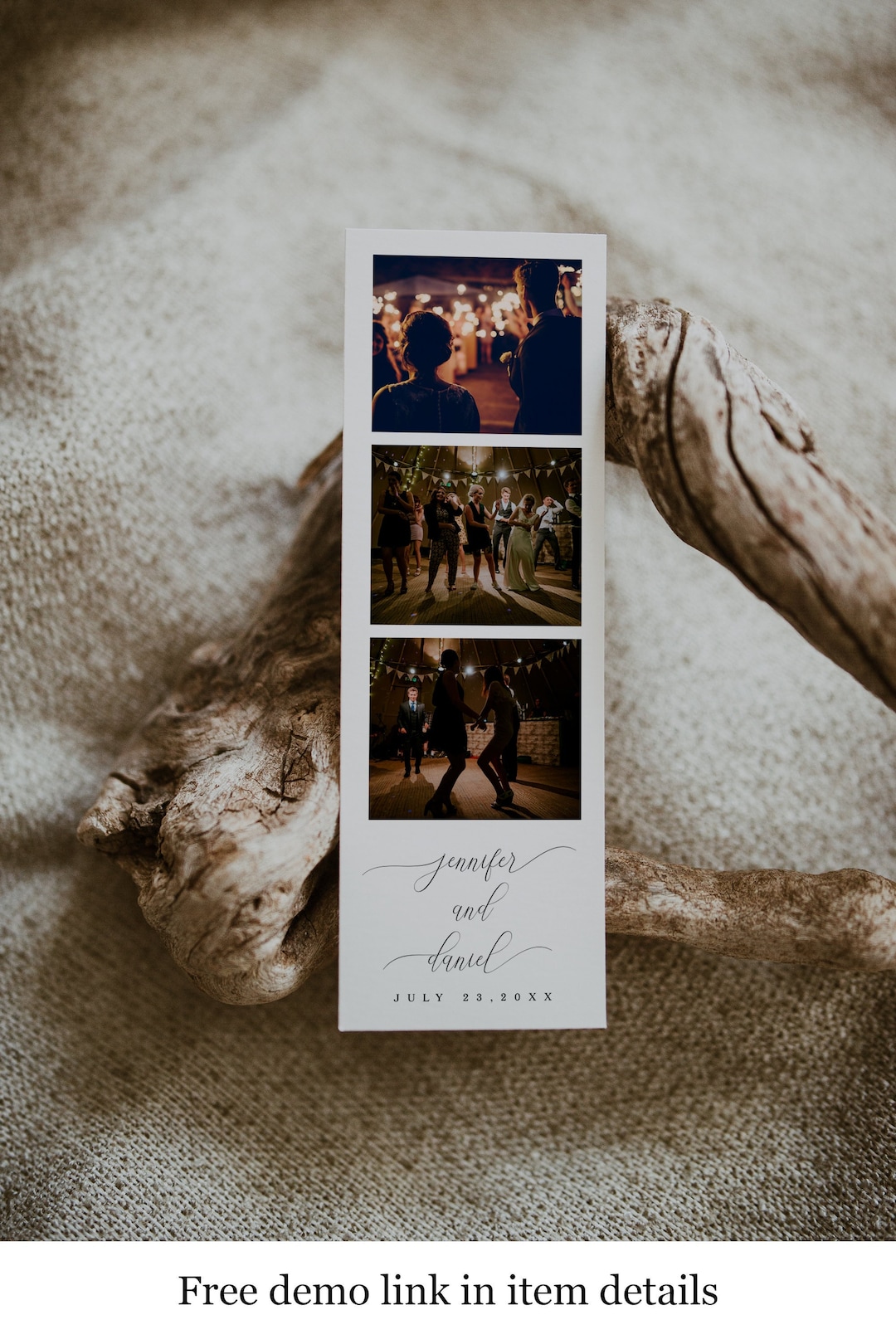 Photo Booth Card Template, Photo Booth Strip Frame, Engagement Party ...