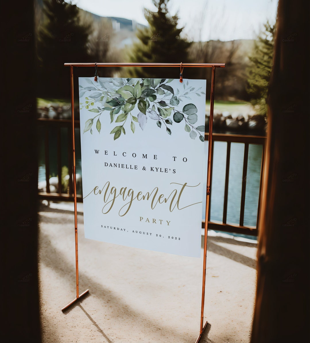 Instant Download Engagement Sign, Fully Editable Template, Templett ...