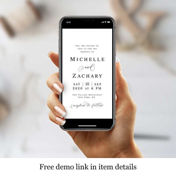 Eco Friendly Text Message Invite Electronic Wedding Rehearsal Dinner ...