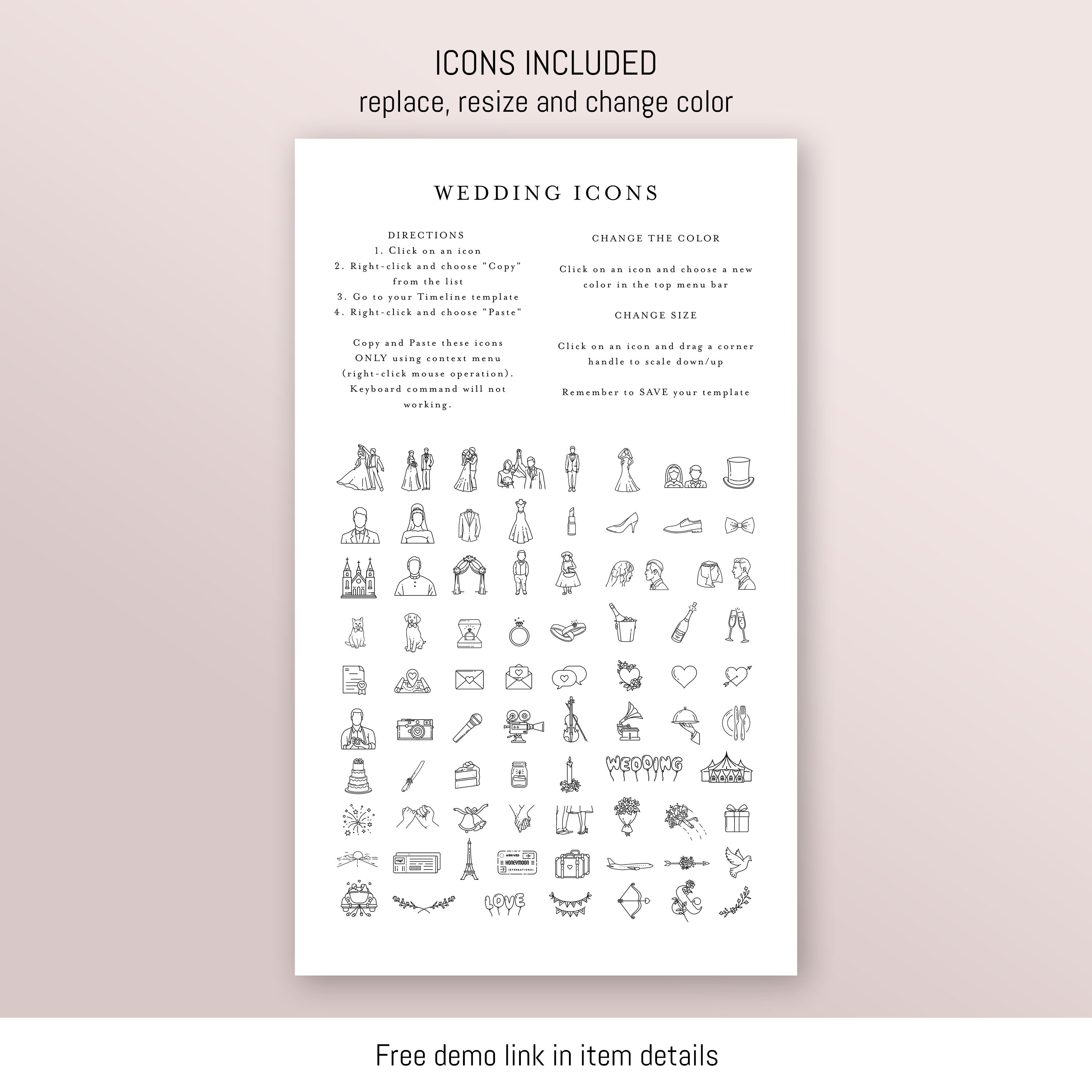 Wedding Timeline Sign Template Reception Order of Events - Etsy