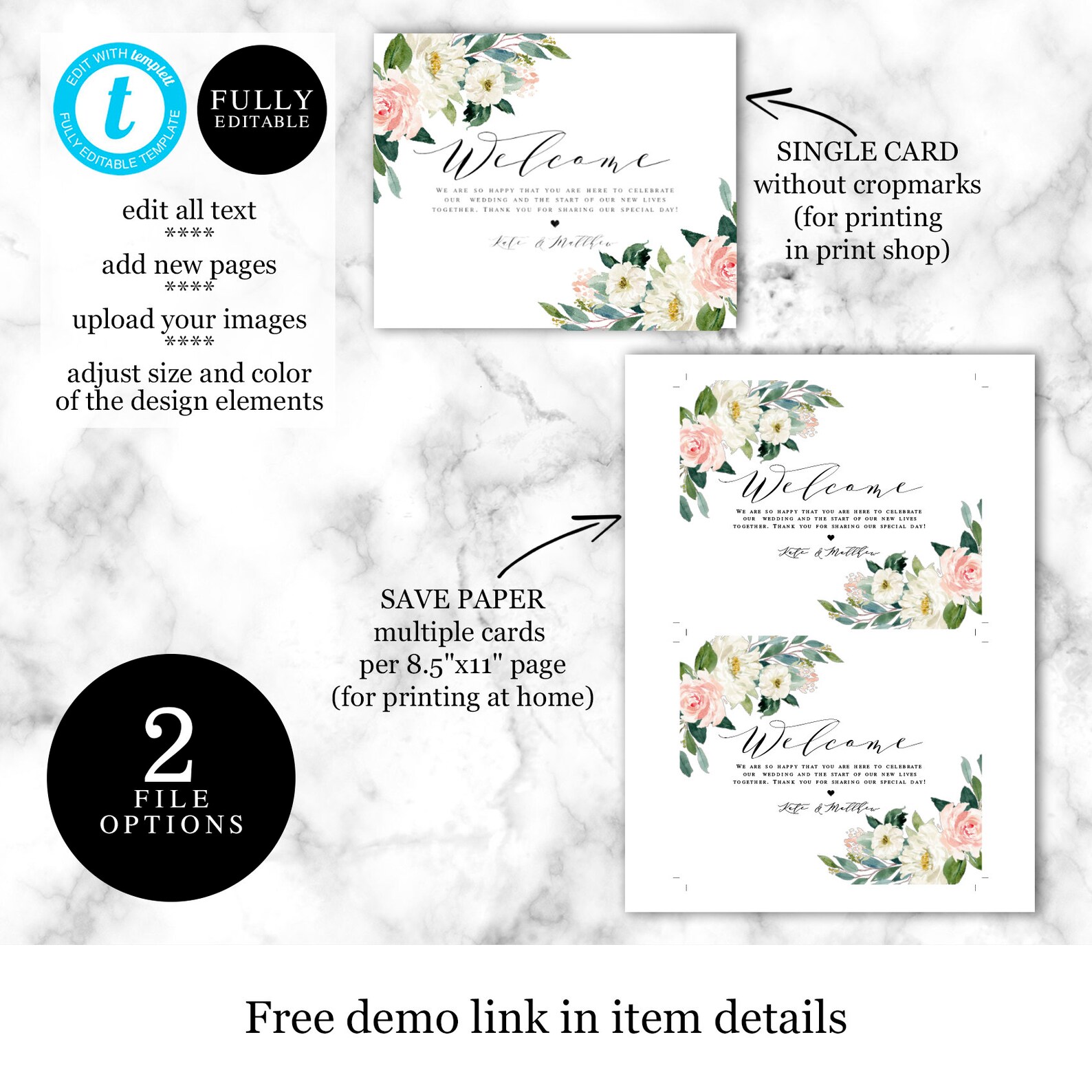 Printable Welcome Bag Label Template, Hotel Box for Wedding, Sticker ...