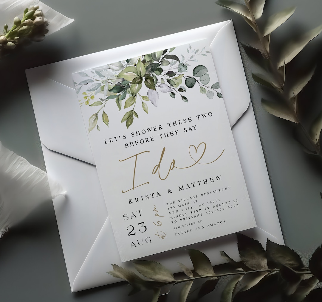 Before They Say I Do Invitation, Couples Shower Invitation, Lets Shower ...