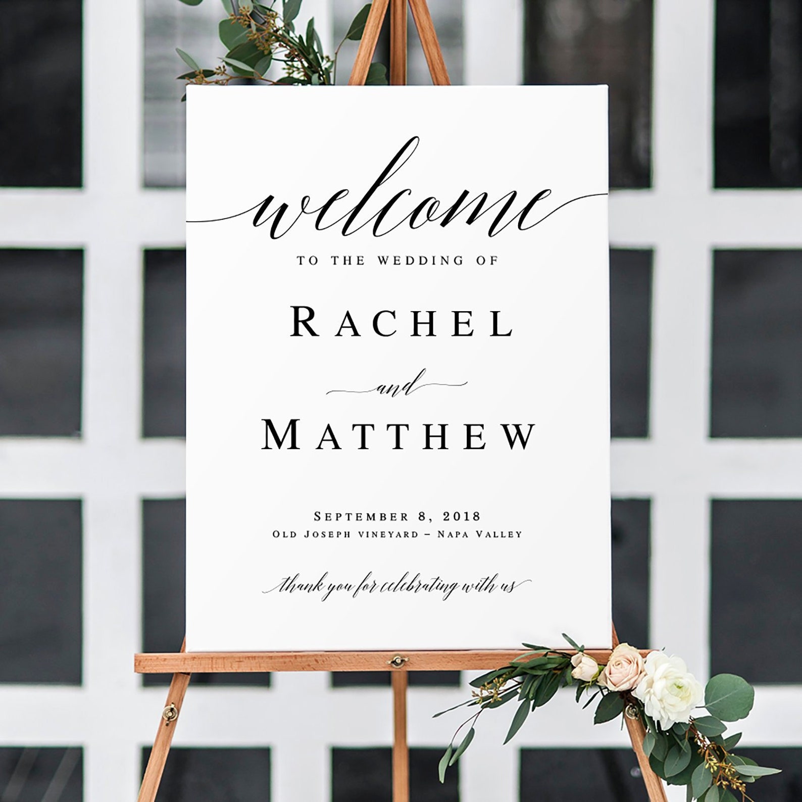 Welcome to Our Wedding Sign Printable Welcome Wedding Sign - Etsy