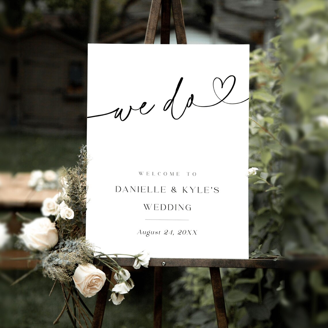 We Do Wedding Sign, Editable We Do Sign, Simple Wedding Welcome Sign ...