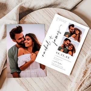 Photo Collage Wedding Invitation, Photo Wedding Invitation Template ...