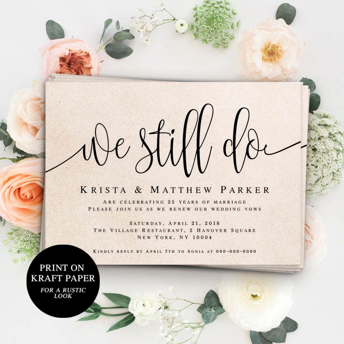 We Still Do Invitation Wedding Invitation Pdf Editable Template Wedding ...