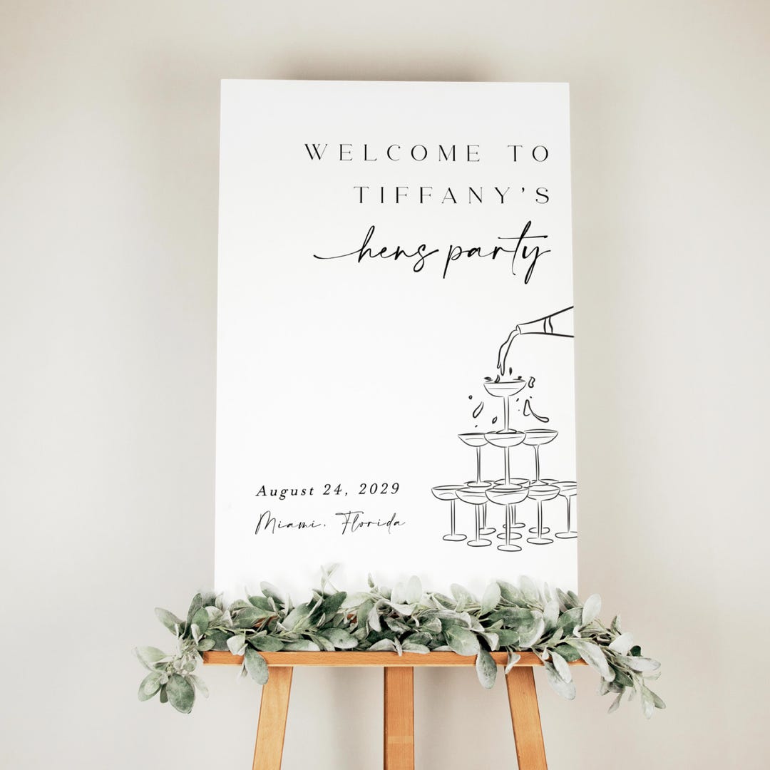 Minimalist Bachelorette Weekend Party Welcome Sign Template: Printable ...