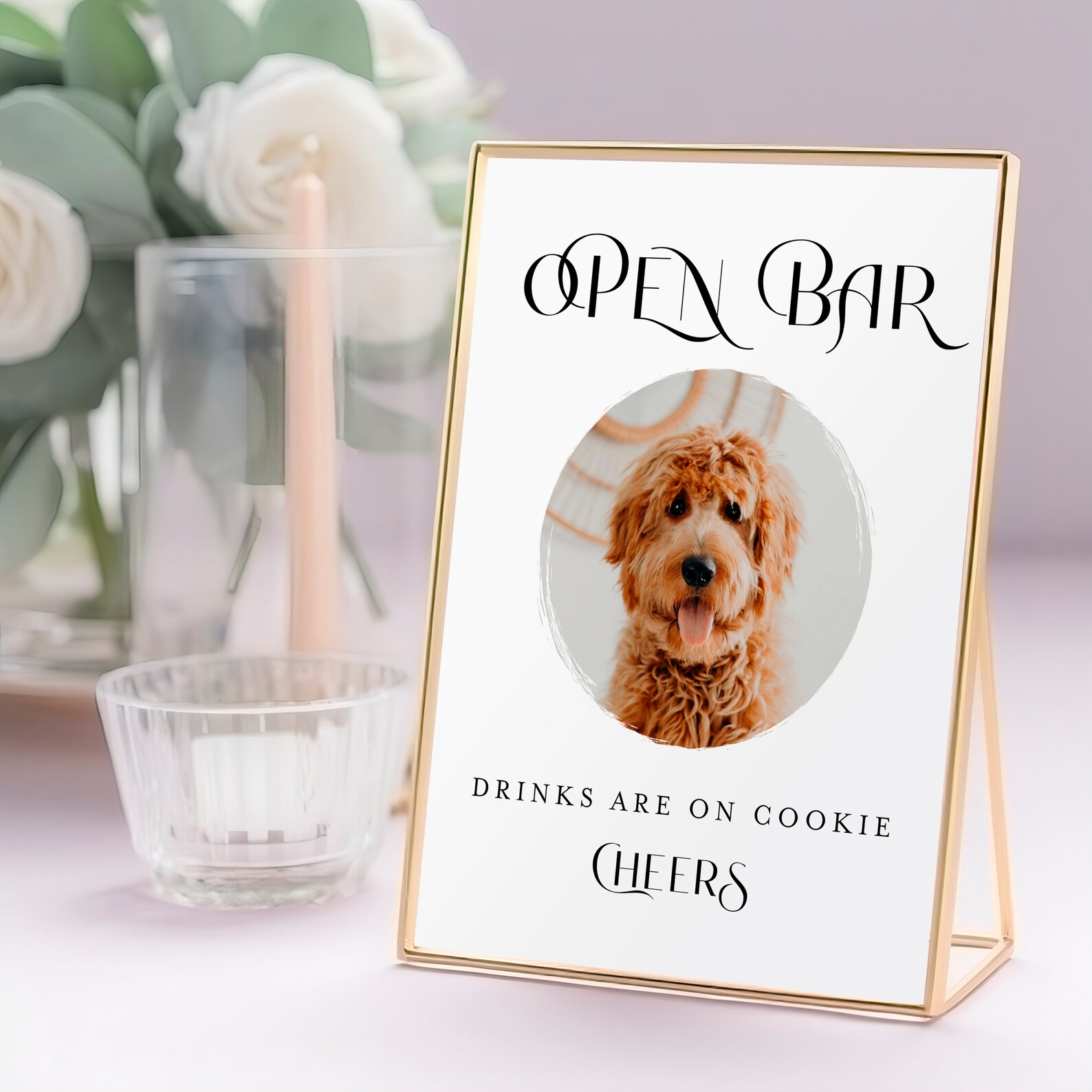 Open Bar Sign Template, Open Bar Dog Sign, Pet Open Bar Sign for ...