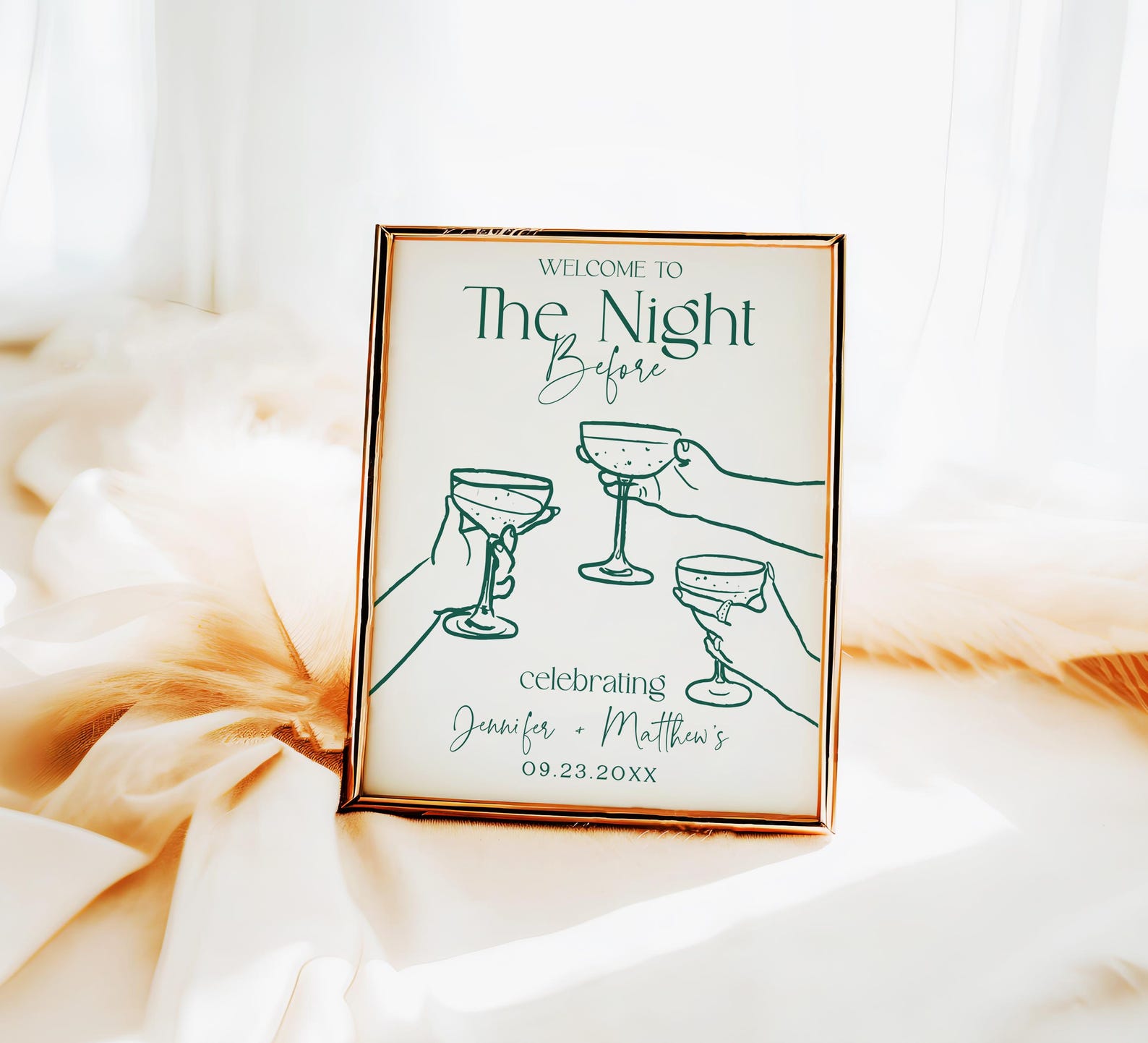 Printed & Shipped the Night Before Welcome Sign, Wedding Rehearsal ...