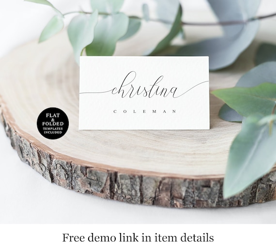 Instant Download Wedding Name Cards Templett Printable - Etsy