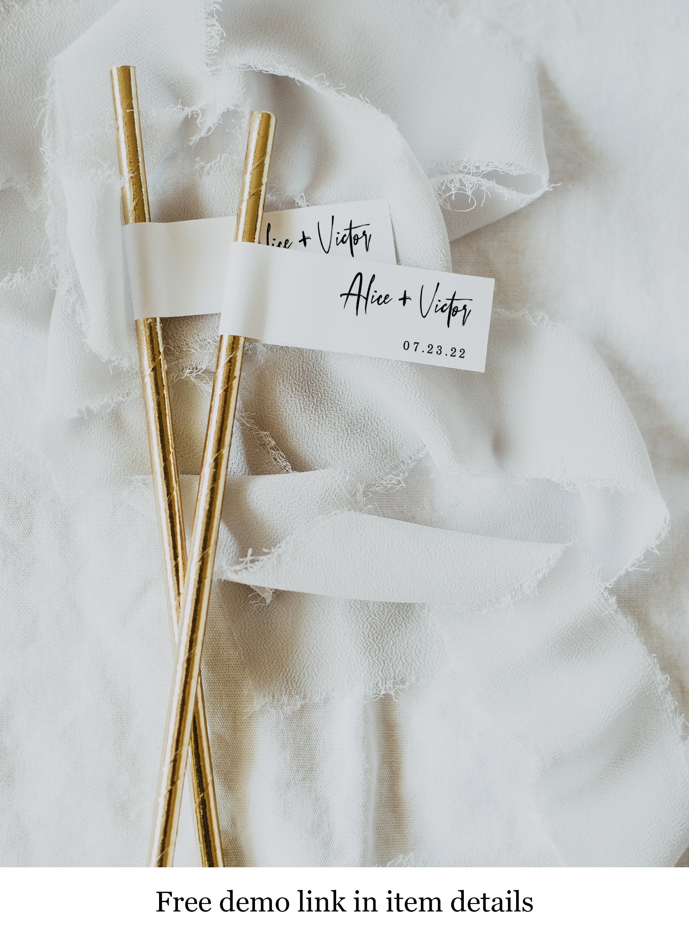 Printable Straw Tag Template Drink Flag Cocktail Party | Etsy