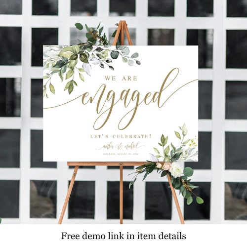 Editable Engagement Party Sign Printable Welcome to Our - Etsy Australia
