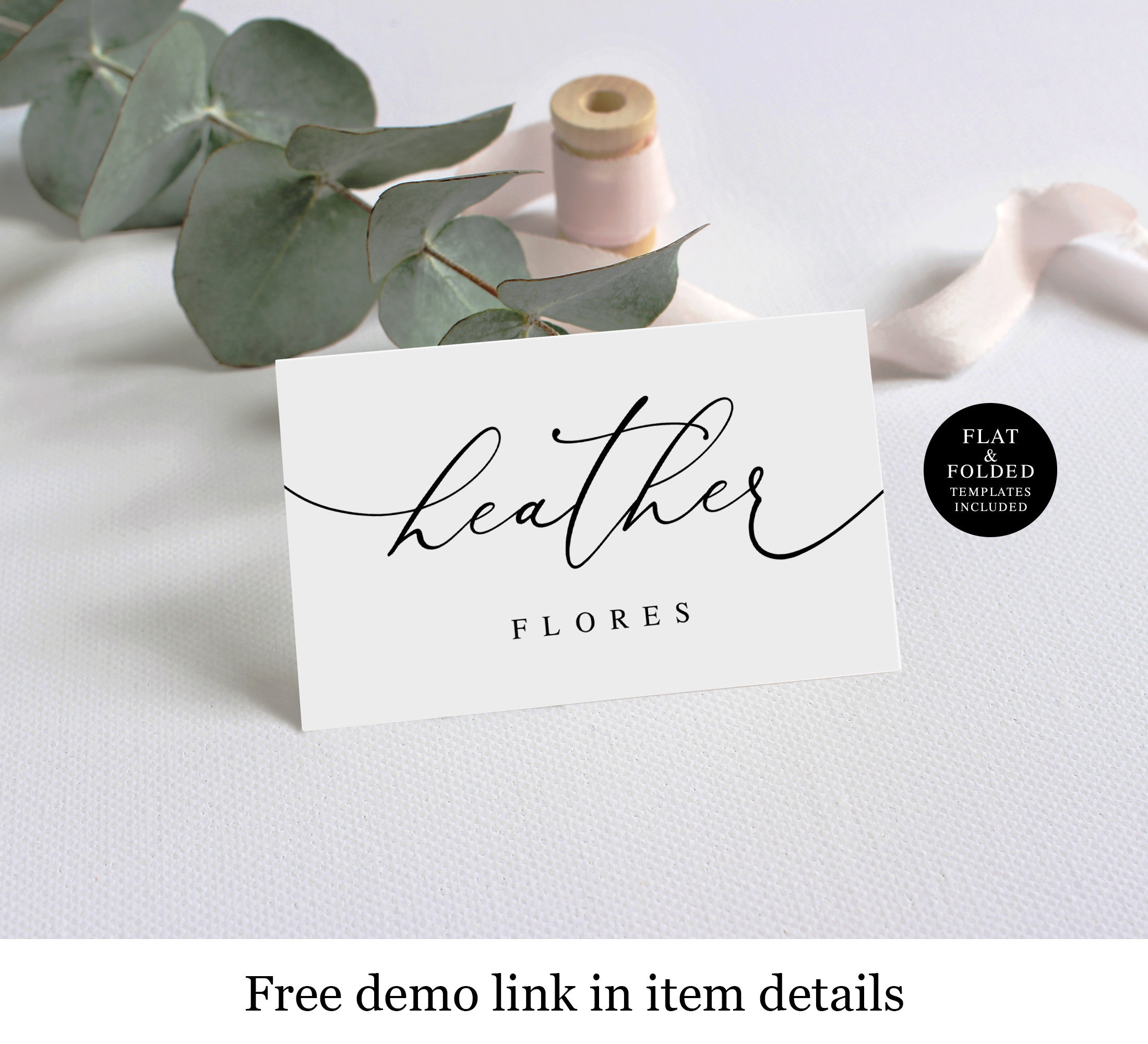 Elegant Wedding Name Cards Templett Printable 100% Editable - Etsy