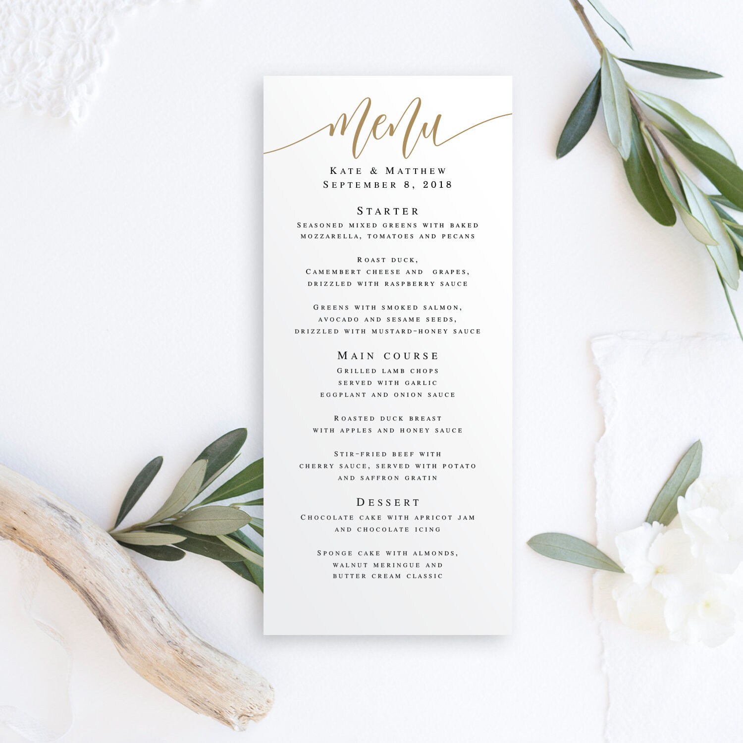 Templates Design & Templates Personalized Wedding menu Wedding menu ...
