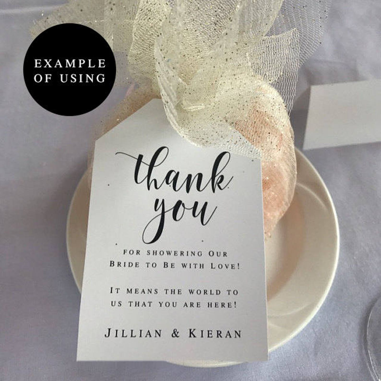 Wedding Favor Tags Wedding Thank You Tags Printable Thank You Tag ...