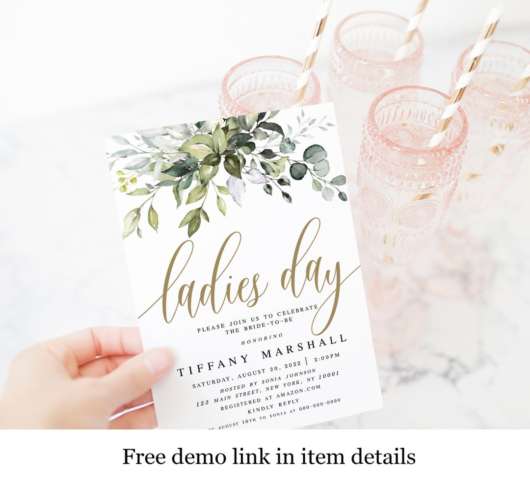 Spa Day Party Invitation Template, Bachelorette, Digital Download ...