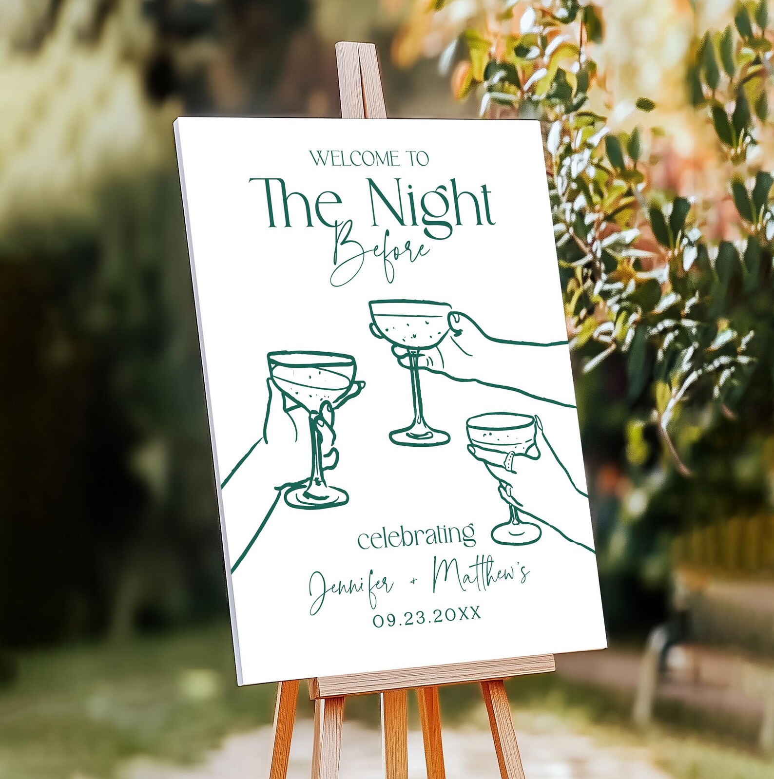 Printed & Shipped the Night Before Welcome Sign, Wedding Rehearsal ...