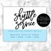 Shuttle Service Template Wedding Shuttle Template Shuttle - Etsy
