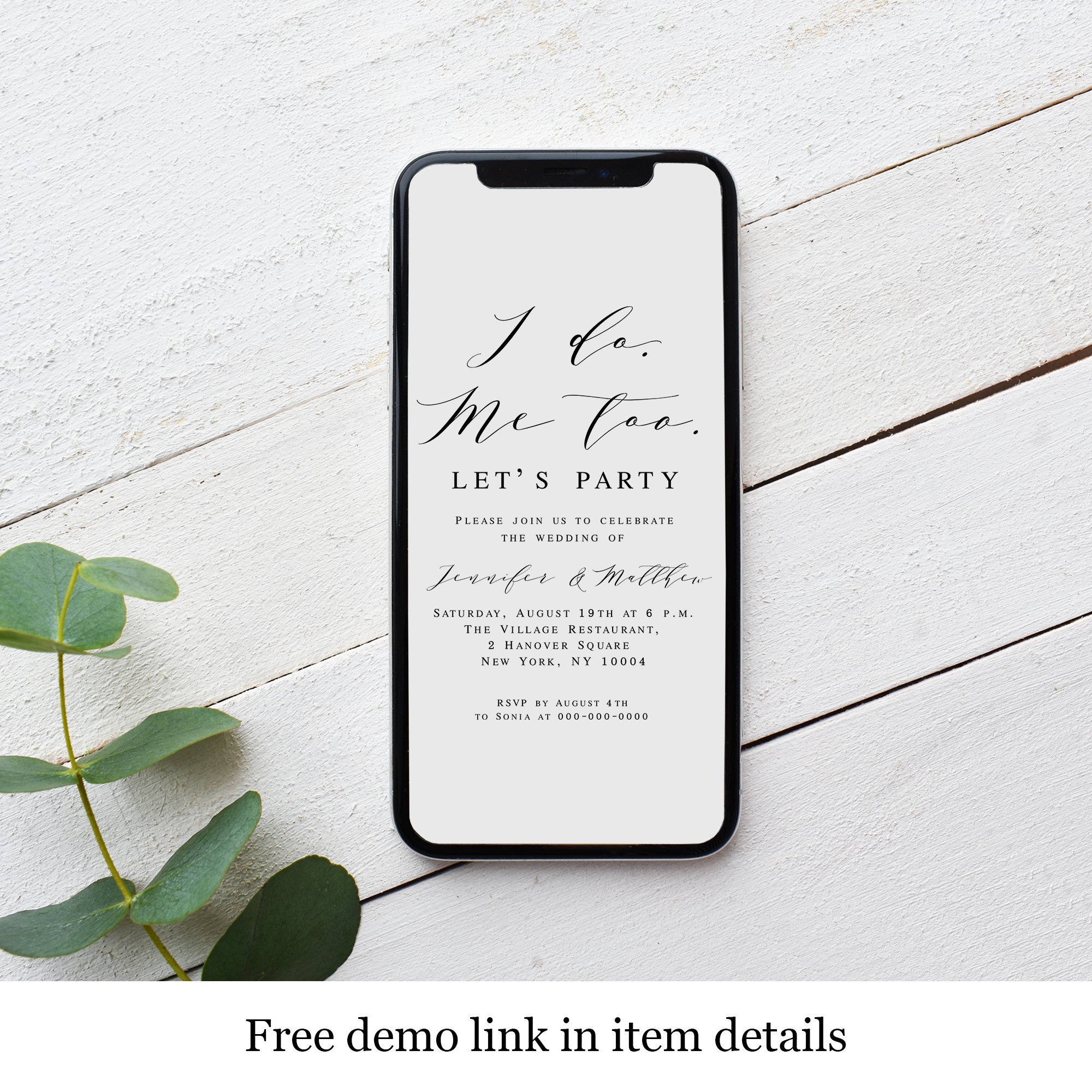 Simple Evite Template Electronic Invitation Text Message - Etsy