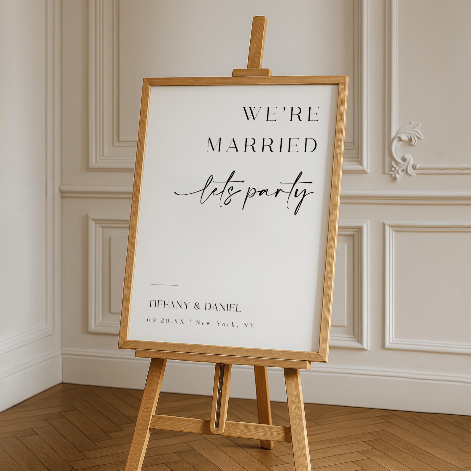 We're Married Let's Party Sign, Reception Welcome Sign, Welcome to Our ...