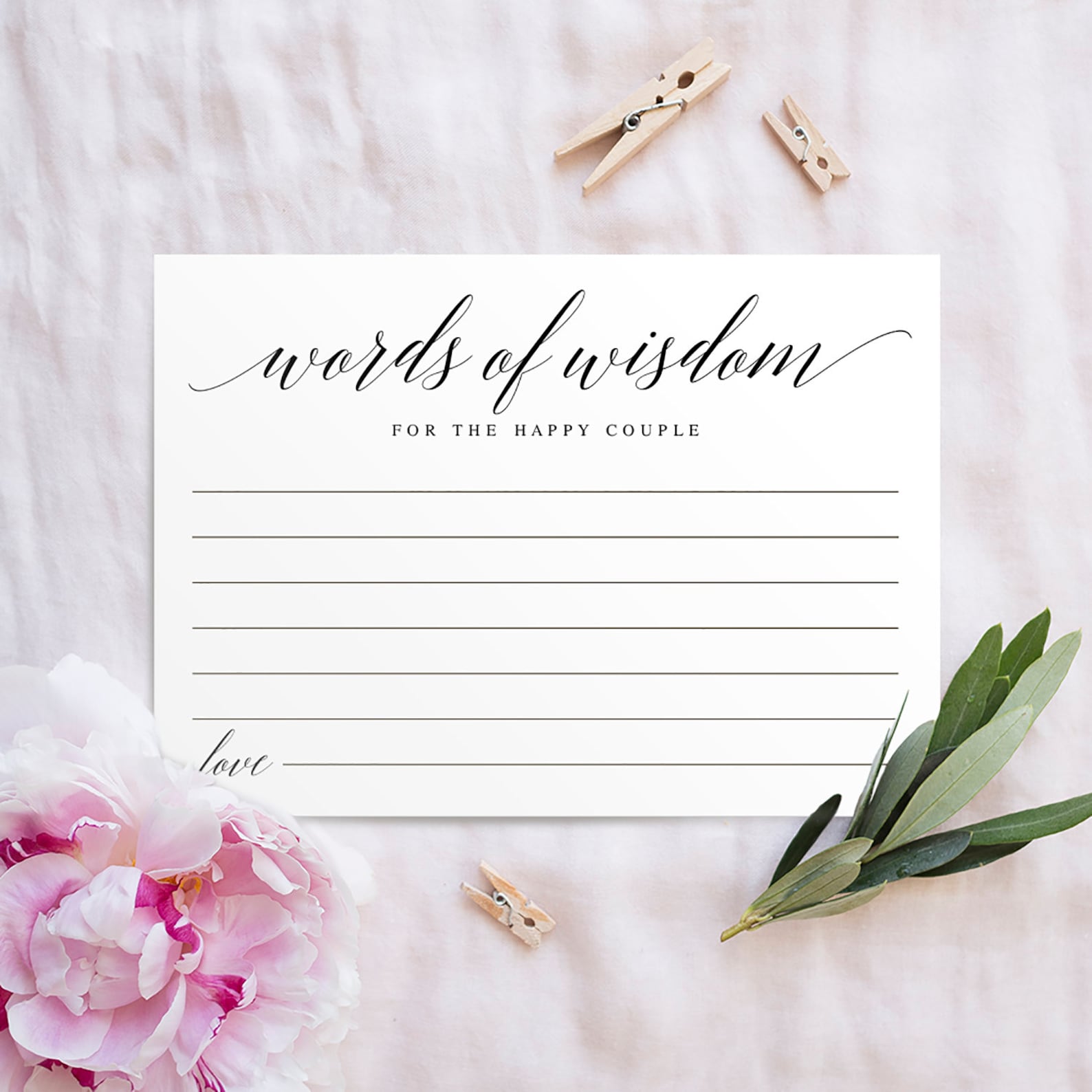 Words of Wisdom Cards Printable Wedding Advice for the Happy - Etsy