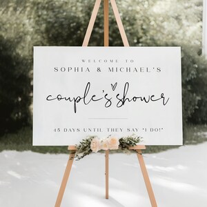 Couples Shower Welcome Sign, Wedding Shower Welcome Sign, Minimalist ...