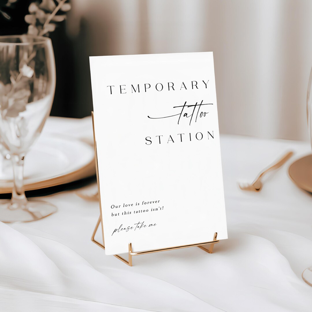 Minimalist Wedding Table Sign Template, Editable Wedding Sign Printable ...