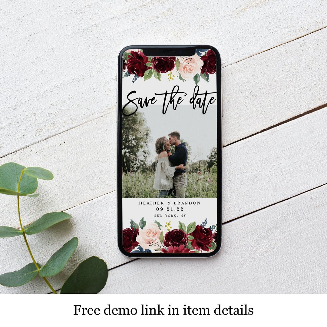 Electronic Save the Date Template, Text Message Save the Date Evite ...