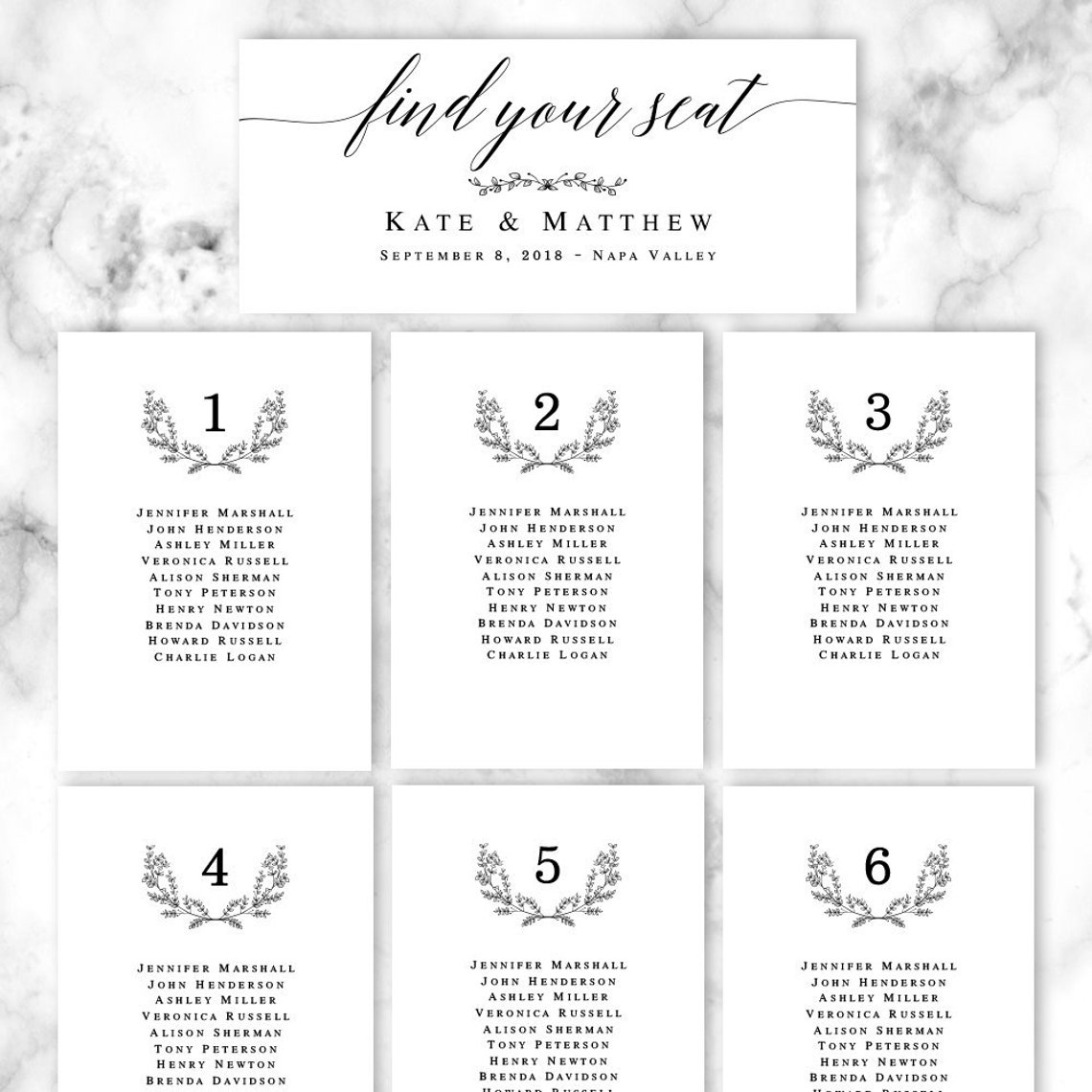Seating Plan Template Seating Plan Display Ideas Seating Plan | Etsy