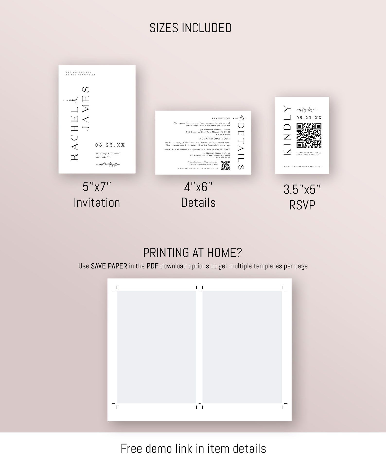 Instant Download Invite Set Tree of Life Wedding Invitation - Etsy