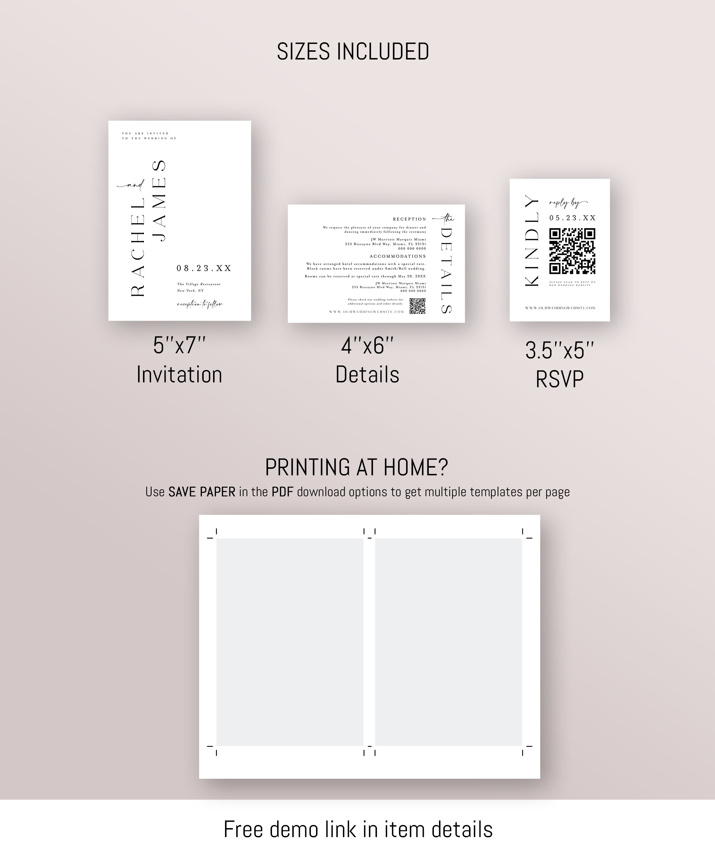 Instant Download Invite Set Tree of Life Wedding Invitation - Etsy