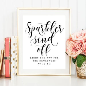 Sparkler Send off Sign Wedding Sparkler Sign Editable Template Outdoor ...