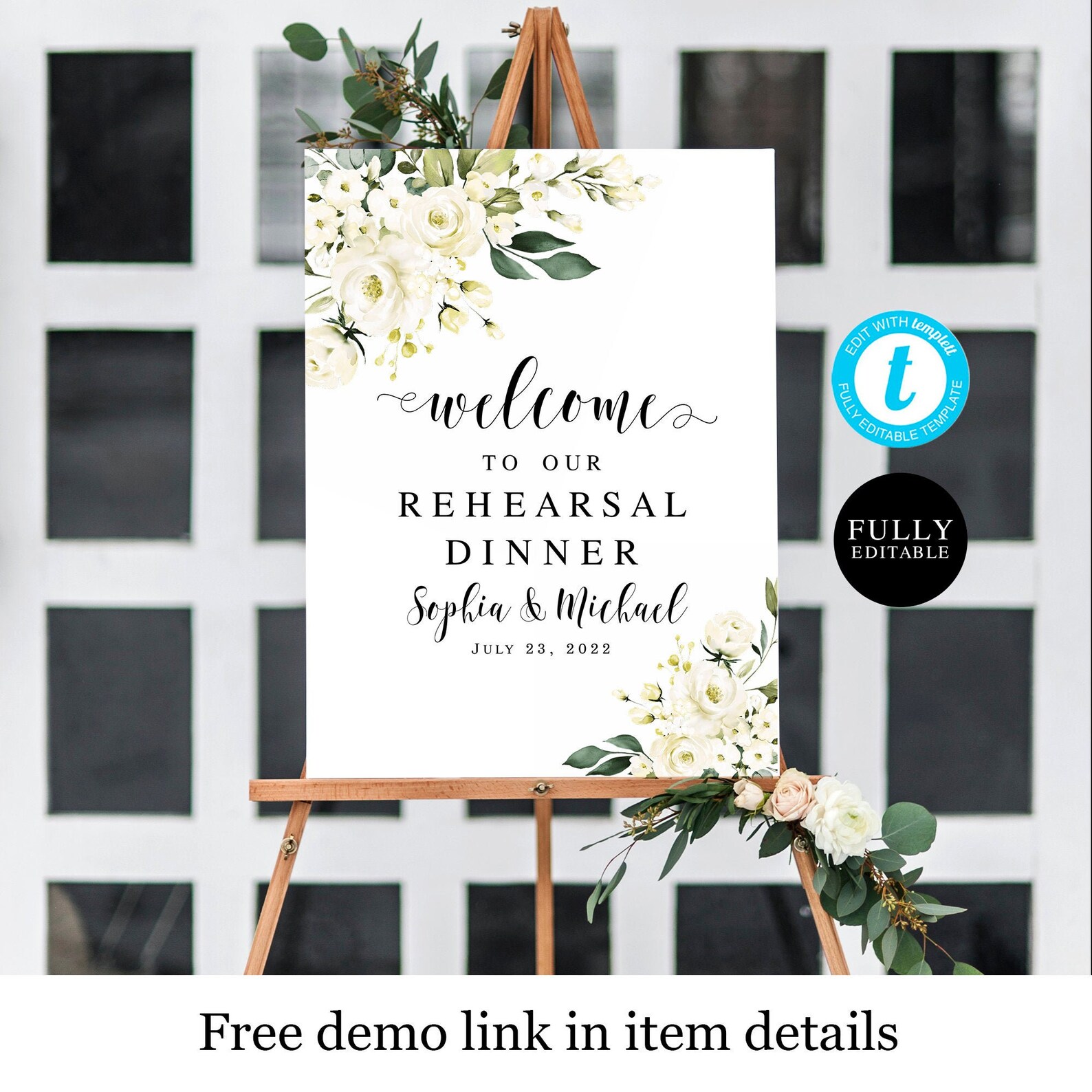 Welcome Sign Template Wedding Rehearsal Dinner Downloadable | Etsy