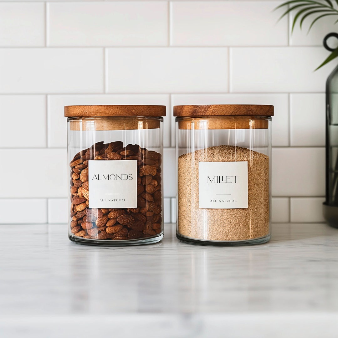 Printable Kitchen Labels, Editable Jar Label Template, Spice Jar Label ...