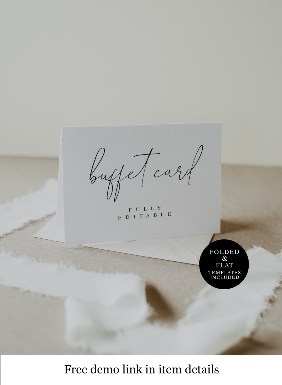 Food Label Card Template, Buffet Card for Bridal Shower, Calligraphy ...