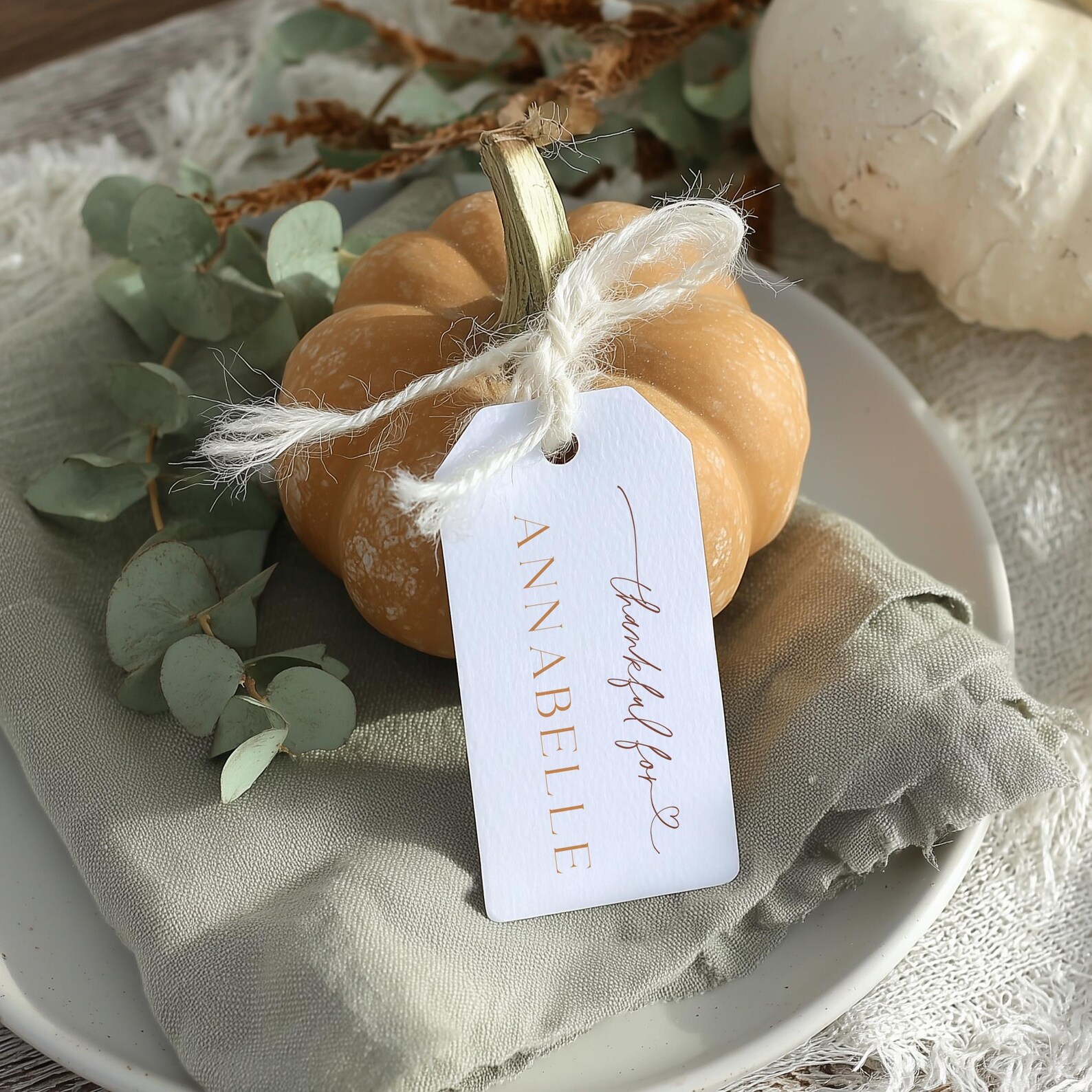 Thanksgiving Name Cards Template, Fall Bridal Shower Place Cards ...