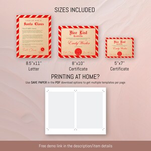 Christmas Letter Bundle: Letter From Santa, Nice List Certificate ...