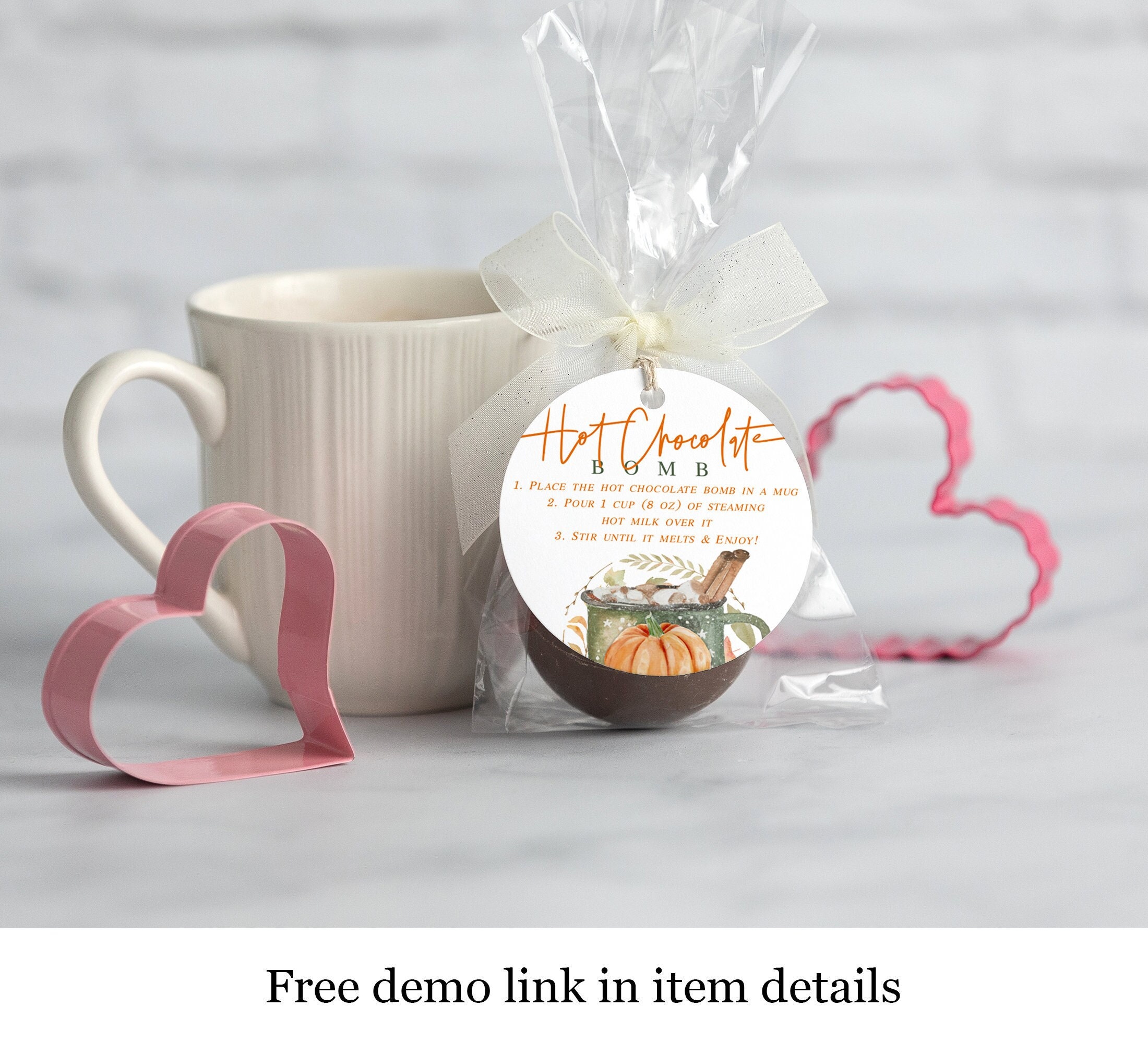 Hot Chocolate Bomb Tag Template Instant Download - Etsy