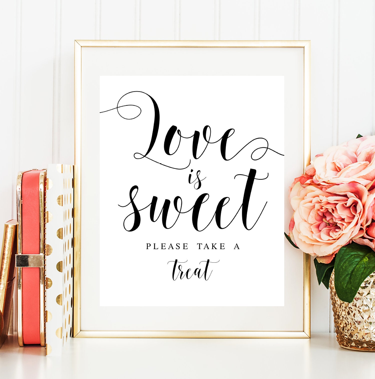 Love is Sweet Sign Bridal Shower Candy Vow Renewal Wedding | Etsy