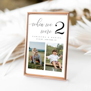 Printed & Shipped Photo When We Were Age Wedding Table Numbers ...