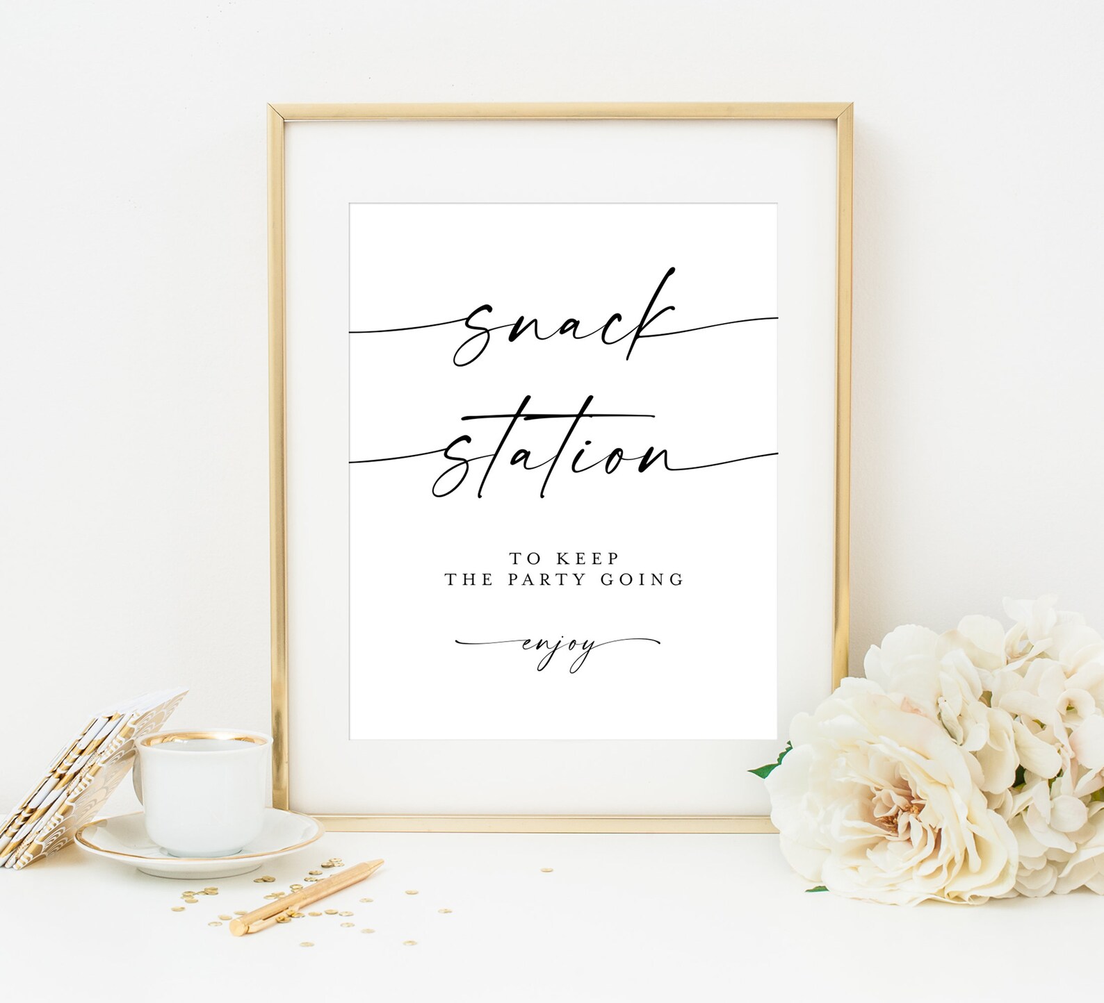Printable Snack Station Sign Template, Snack Bar, Wedding Food Table ...