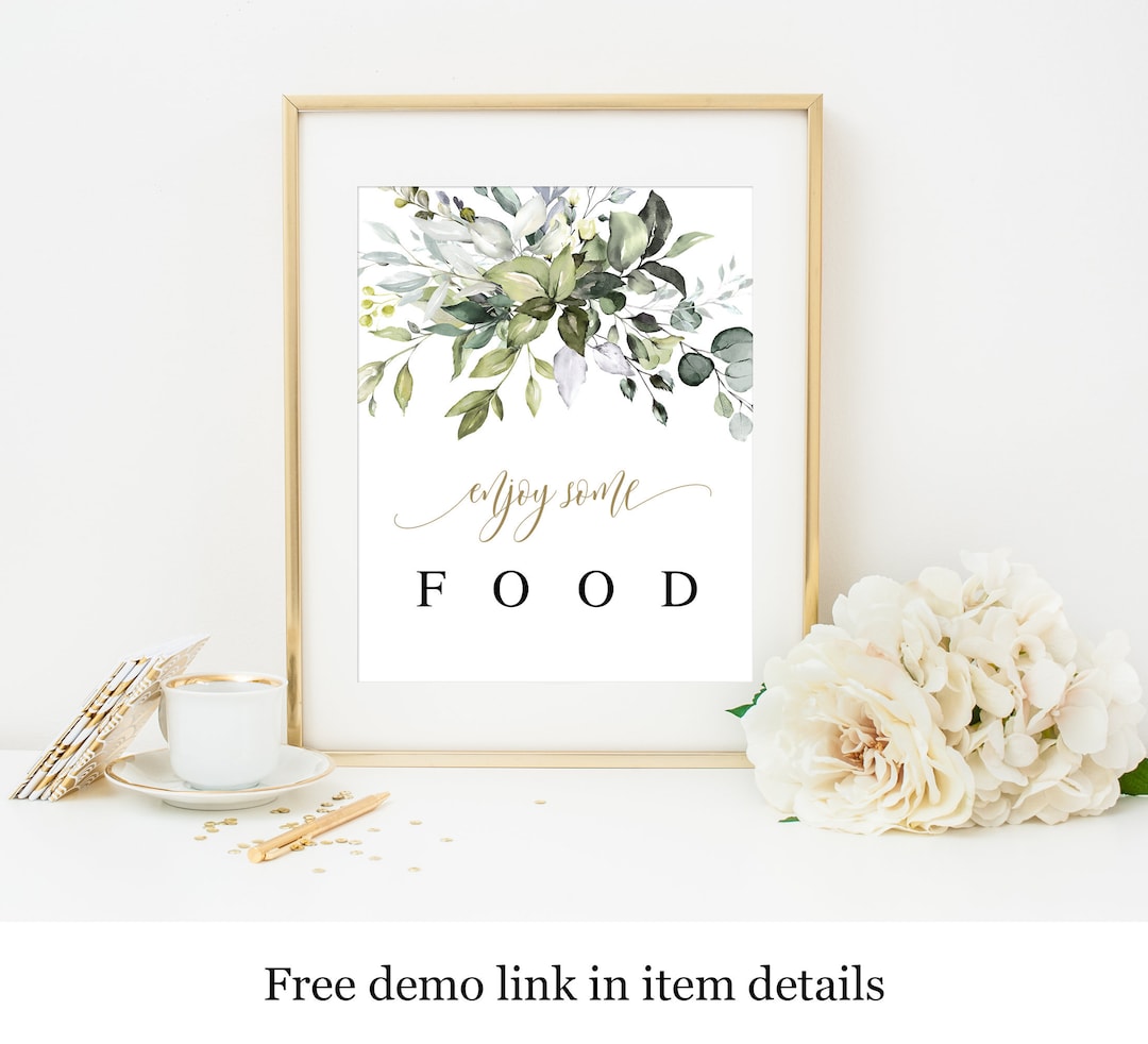 Food Signs for Wedding, Food Sign for Party, Event, Edit With Templett ...